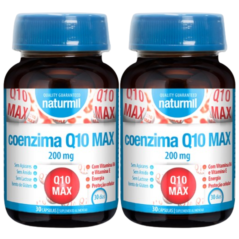 Coenzima Q10 Max "200mg" (Pack 2X 30 cáps - 60 Dias) Naturmil – Vitalnutrix - Supplement Shop ...