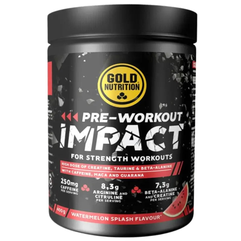 Pre-Workout Impact (Pré-treino) 400g, Melancia, Gold Nutrition ...